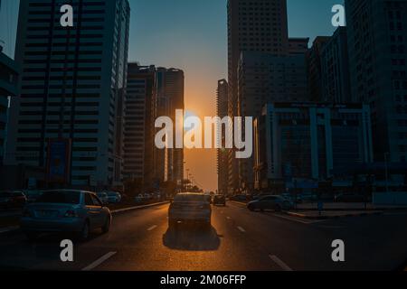 Sharjah city view during sunset Stock Photo - Alamy