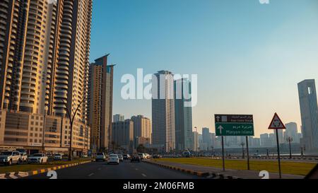 Sharjah city view during sunset Stock Photo - Alamy