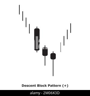 Descent Block Pattern - Bullish - White & Black - Square - Bullish ...