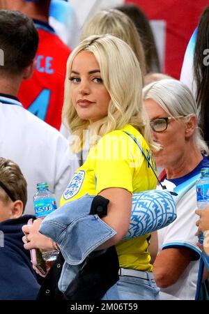 Megan Davison, wife of England goalkeeper Jordan Pickford, in the ...