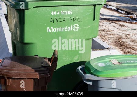 Quebec,Canada. Garbage bins in Montreal Stock Photo - Alamy