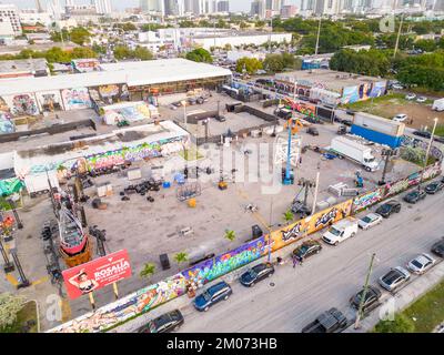 Aerial photo Art Basel weekend Miami Beach 2022 Stock Photo - Alamy