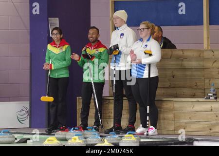 Dumfries, Scotland, 4 December 2022. Farzana Hussain playing for Guyana ...
