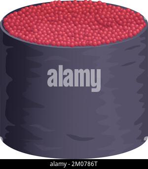 Guncan sushi with tobiko caviar. Japanese food dish Stock Vector Image ...