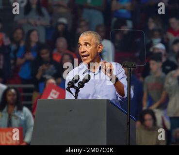 Former President Barack Obama speaks during the dedication ceremony for ...
