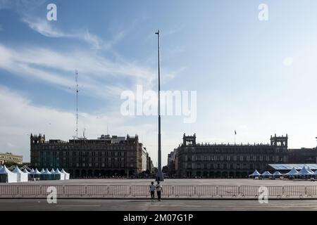 View of the Zócalo, common name of the Constitution Square in central ...