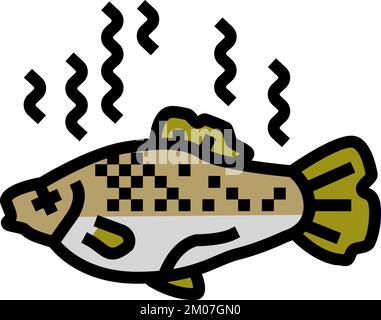 fish rotten food color icon vector illustration Stock Vector Image ...