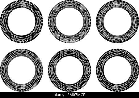 Car Tire Tracks Border