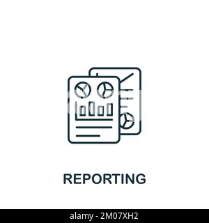 Reporting icon. Monochrome simple Business Intelligence icon for ...