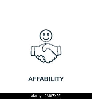 Affability icon. Monochrome simple Business Intelligence icon for ...