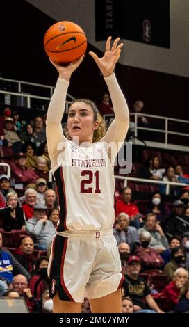 Stanford forward Brooke Demetre (21) guards against Oregon State forward Timea Gardiner (30 ...
