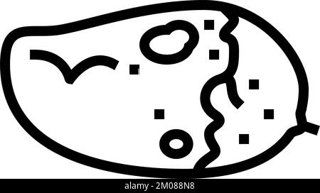 mangoes rotten food line icon vector illustration Stock Vector Image ...