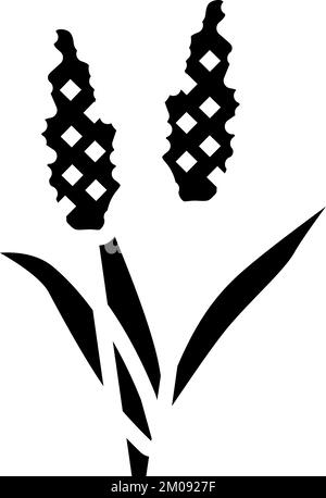sorghum plant food glyph icon vector illustration Stock Vector Image ...