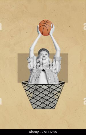 Vertical creative photo collage illustration of serious headless man ...