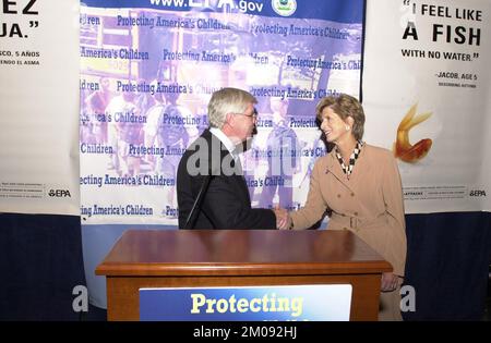 Administrator Christine Todd Whitman at Chespeake Bay Anacostia River ...