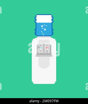 Office water cooler pixel art. 8 bit Vector illustration Stock Vector ...