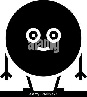 circle geometric character glyph icon vector illustration Stock Vector ...