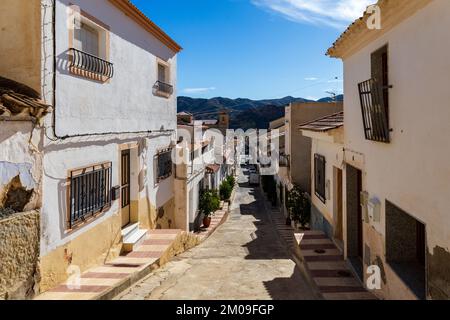 Narrow Streets in Cantoria Town, Almanzora Valley, Almeria province ...