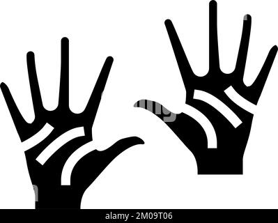 ten number hand gesture glyph icon vector illustration Stock Vector ...