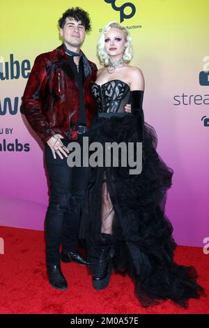 LOS ANGELES - DEC 4: Anthony Padilla, Mykie aka Lauren Mychal at the 2022 Streamy Awards at ...