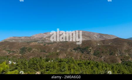 Panoramic view of Mount Attavyros. Is the highest mountain on the ...