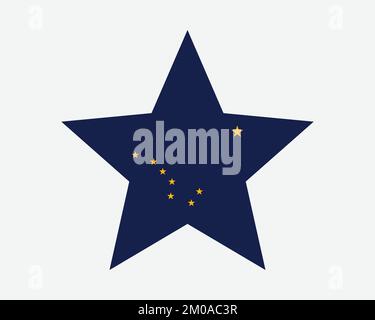 alaska ak state shape outline silhouette simplified vector isolated on ...