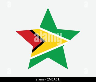 Flag of Guyana. Guyanese national banner and patriotic symbol. Official colors. Flat vector ...