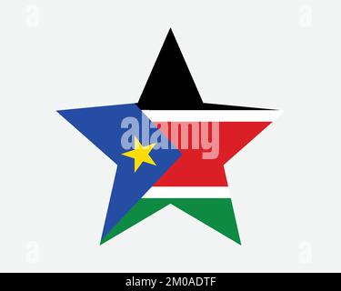 South Sudan flag - flat vector square with rounded corners and dropped shadow Stock Vector Image ...