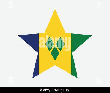 Flag of Saint Vincent and the Grenadines. Vincentian national banner ...