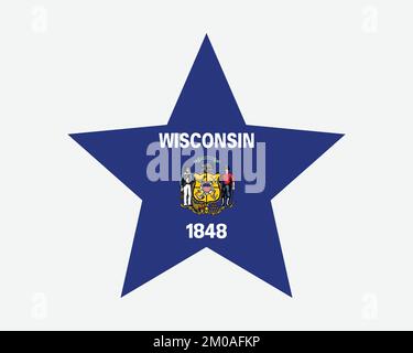 Wisconsin outline symbol. US state map. Vector illustration Stock ...