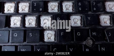 Dirty Laptop Keyboard with Keys Removed Stock Photo - Alamy
