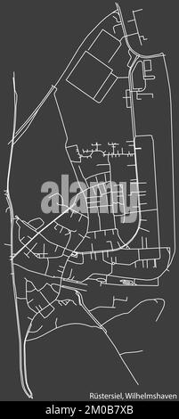 Street roads map of the RÜSTERSIEL DISTRICT, WILHELMSHAVEN Stock Vector ...