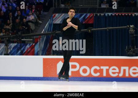 Makar Ignatov performs during the 2022 Russian Men's Figure Skating ...