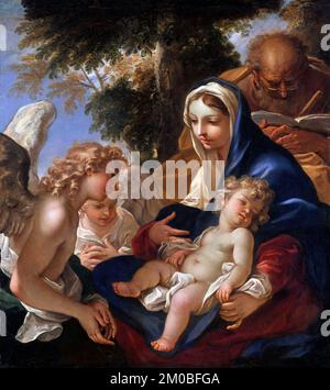 The Holy Family painting, late 17th century, oil on canvas from the ...