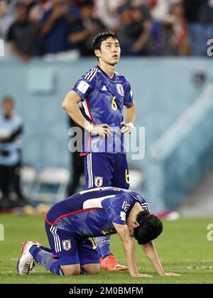 AL WAKRAH - (LR) Wataru Endo of Japan, Maya Yoshida of Japan, Shogo Taniguchi of Japan, Junya ...