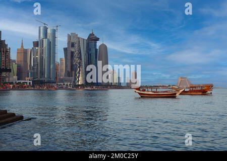 Doha Cornish skyline - QATAR Stock Photo - Alamy