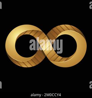 Golden 3d Embossed Infinity Symbol on a White Background Stock Vector Image & Art - Alamy