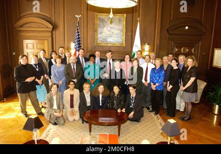 Mike Leavitt with unknown others , Environmental Protection Agency ...