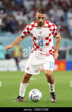 Al Wakrah, Qatar. 05/12/2022, Nikola Vlasic of Croatia scores the team ...