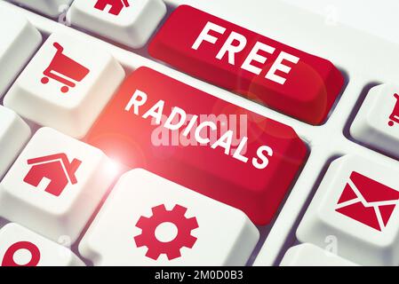 Text showing inspiration Free Radicals. Conceptual photo produced in ...