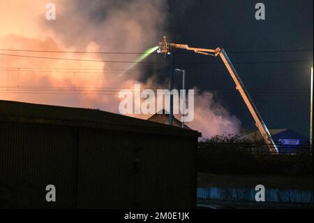 Lower Walsall Street, Wolverhampton, December 6th 2022 - A huge fire ...