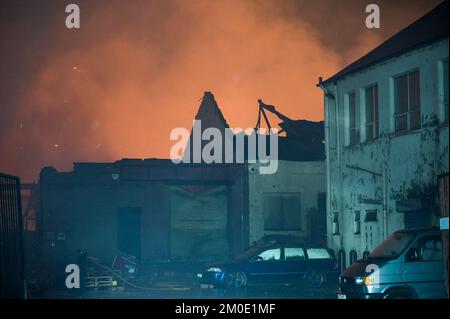 Lower Walsall Street, Wolverhampton, December 6th 2022 - A huge fire ...