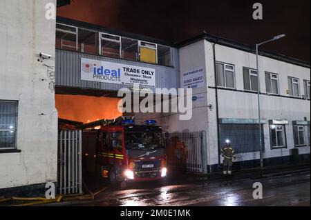 Lower Walsall Street, Wolverhampton, December 6th 2022 - A huge fire ...