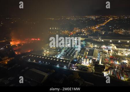 Lower Walsall Street, Wolverhampton, December 6th 2022 - A huge fire ...