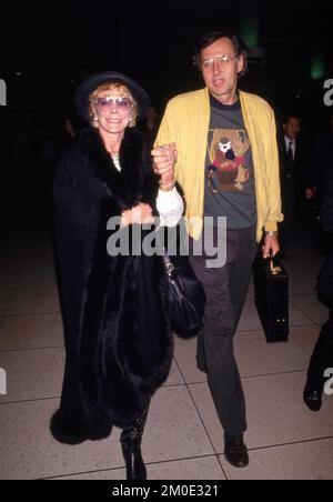 Elke Sommer and Wolf Walther seen at Los Angeles International Airport ...