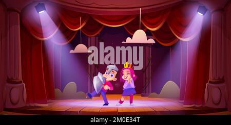 illustration of a boy performing on stage Stock Photo - Alamy