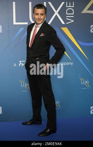 Luca Bernabei attends the blue carpet for the Lux Vide 30th anniversary ...
