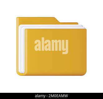 3D Business Folder Full of Papers on Computer Stock Vector Image & Art ...