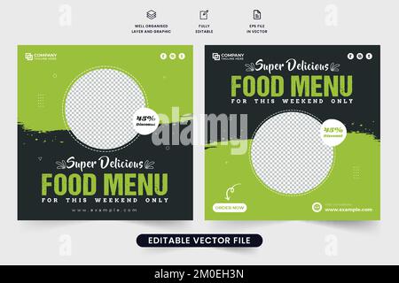 Weekend food menu flyer template set Stock Vector Image & Art - Alamy