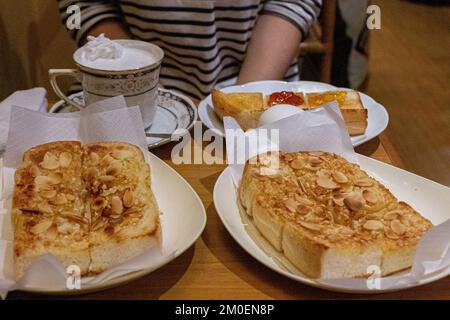 Himeji, Japan. Breakfast at the historic Hamamoto Coffee, a bakery and ...